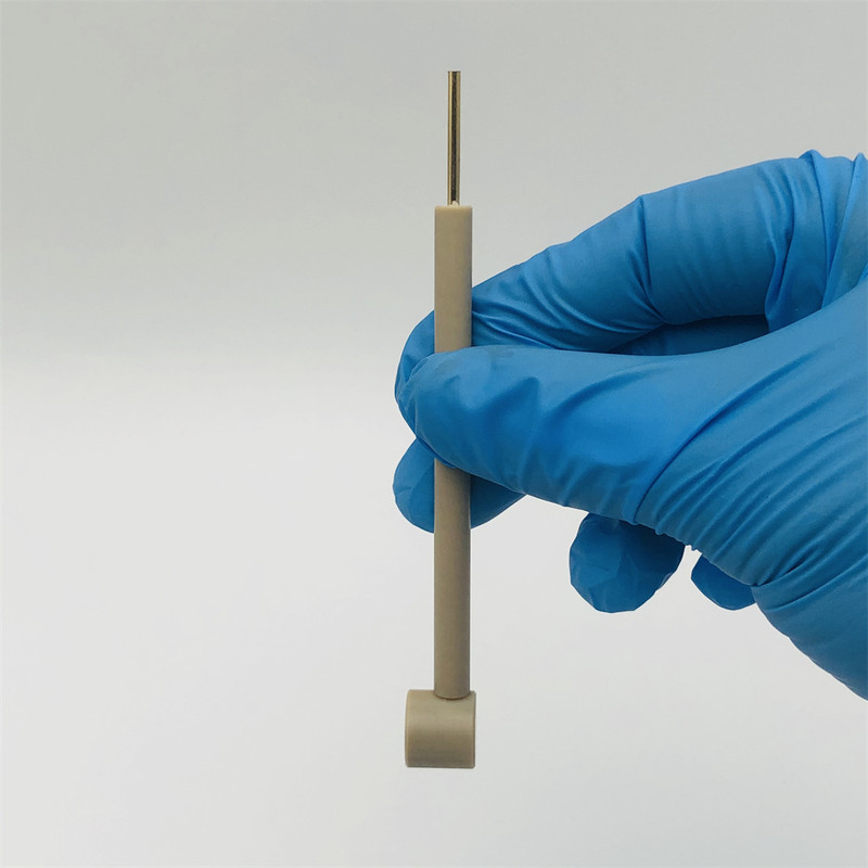 L-Shaped Glassy Carbon Electrode PEEK Rod with PTFE Isolation Ring φ4mm ...