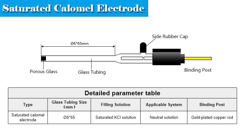 Saturated Calomel Electrode φ6*65mm - Electrodes - Dekresearch